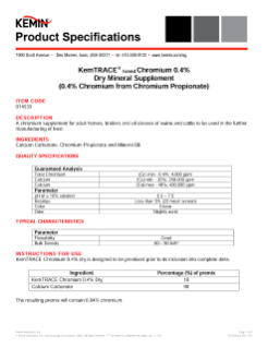 KemTRACE® Chromium – The First Product of Its Kind on the Market | Animal Gut Health & Nutrition ...